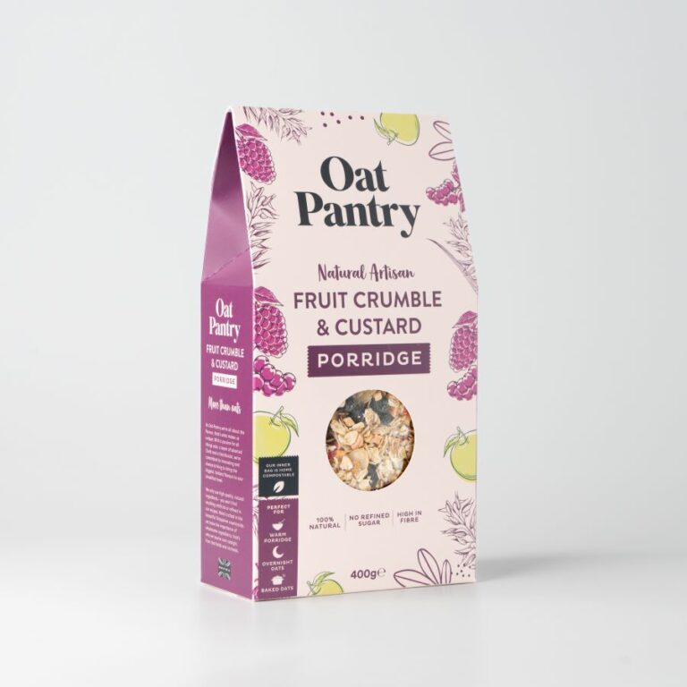 Oat Pantry Fruit Crumble & Custard Porridge 400g - Oat Pantry